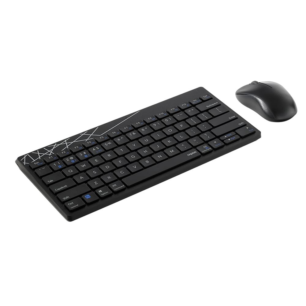 Rapoo 8000M Wireless Mouse and Keyboard Combo - Grey PC