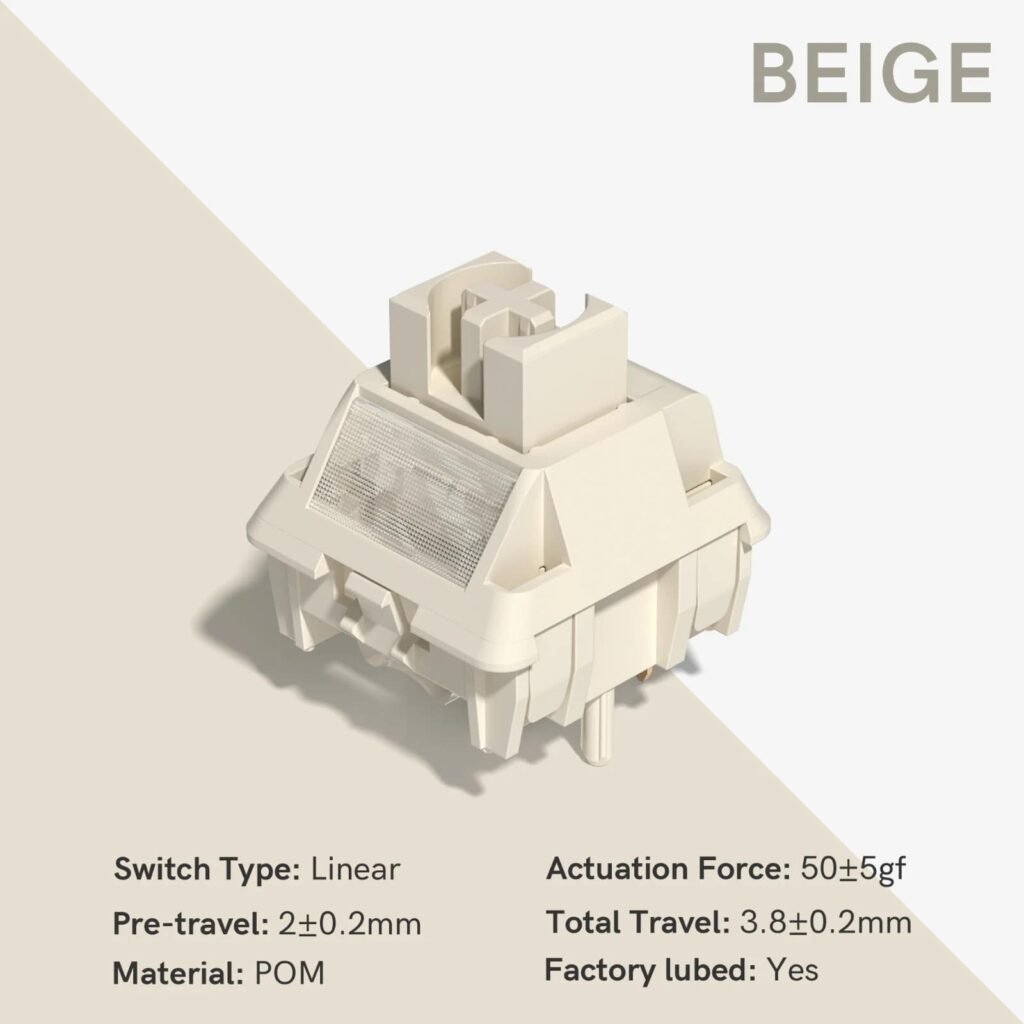 Womier Beige Linear Factory Lubed Switch 35PCs - Grey PC